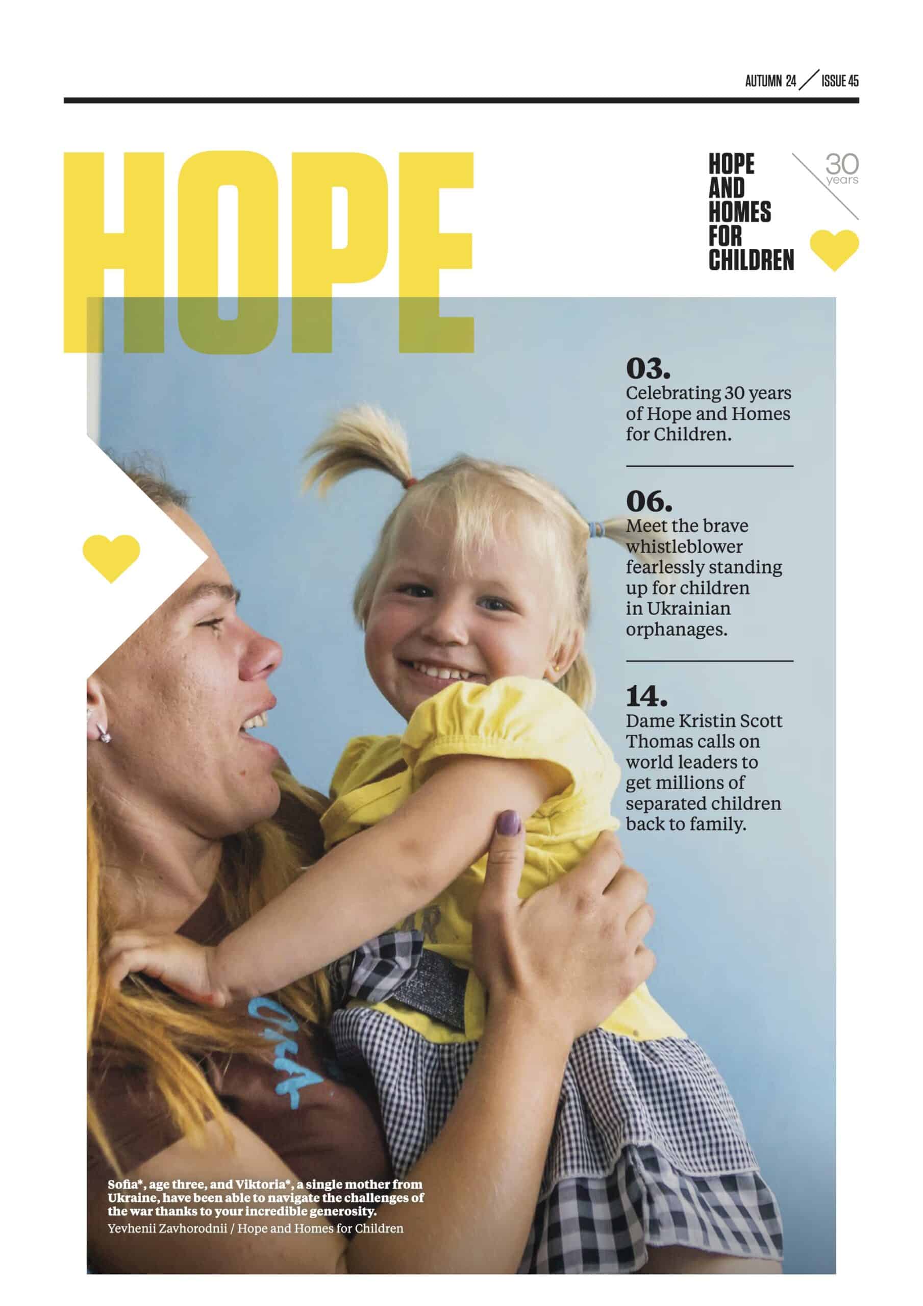 Hope Magazine - Current and Past Issues - Hope and Homes for Children